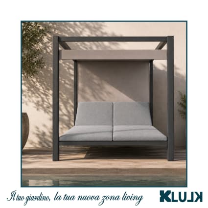 Daybed aliseo antracite struttura in alluminio verniciato | Maisons du ...
