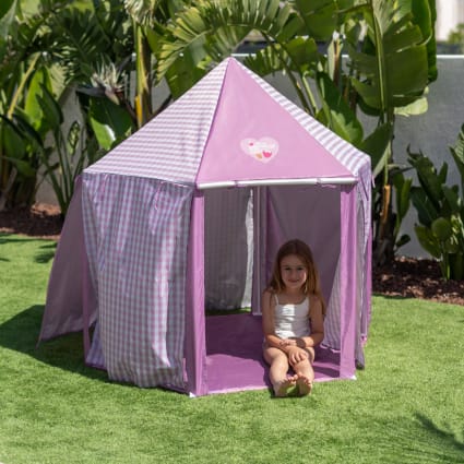 Tente de plage enfant avec maille polyester rose | Maisons du Monde