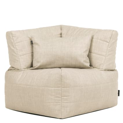 Divano angolare componibile da giardino 2 posti, in tessuto beige Noa ...