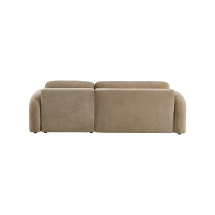 Canapé d'angle convertible 3 places tissu taupe Nouma | Maisons du Monde