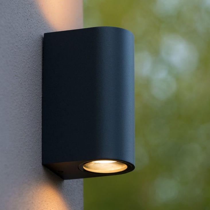 Applique d'extérieur 2 lumières métal noir H15cm BOOGY | Maisons du Monde