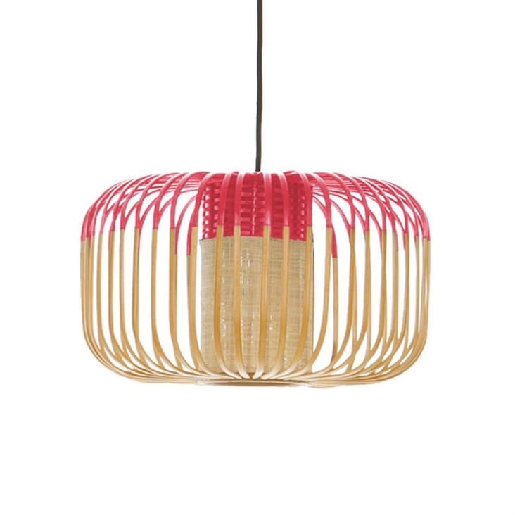 Lámpara de techo en bambú rojo diám:35cm 23cm BAMBOO S | Maisons du Monde