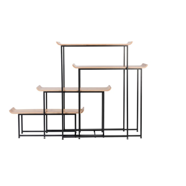 Rangement modulable en bois et acier noir FLODKA | Maisons du Monde