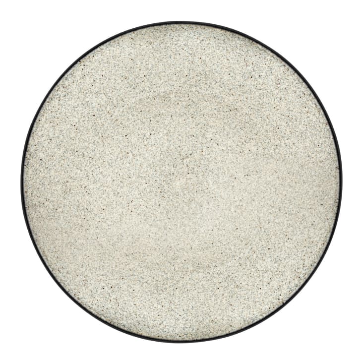 Plato llano (x6) gres beige/negro Tess | Maisons du Monde