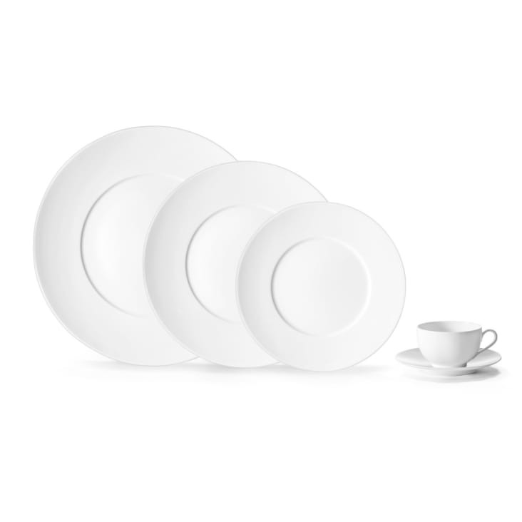 6er Set flache Teller aus Limoges-Porzellan, Weiß Envie blanc | Maisons ...