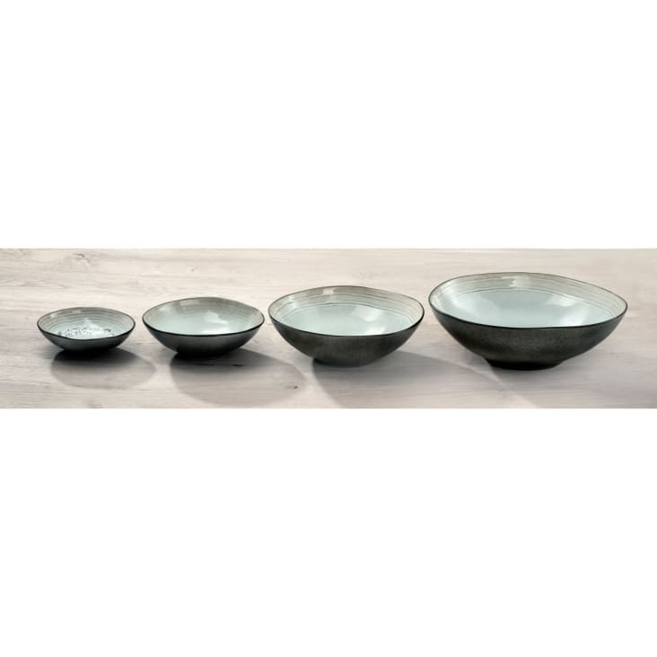 Piatto ovale piccolo (x6) in arenaria marrone chiaro Shadow | Maisons ...