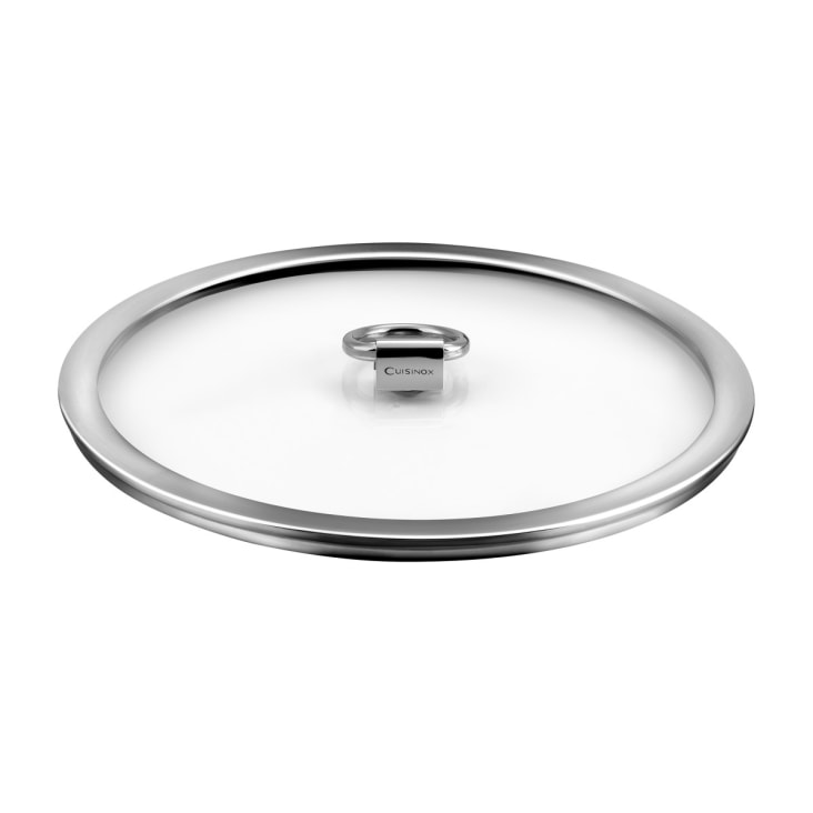 Tapa de cristal endurecido 24 cm con asa abatible acero Ycône | Maisons ...