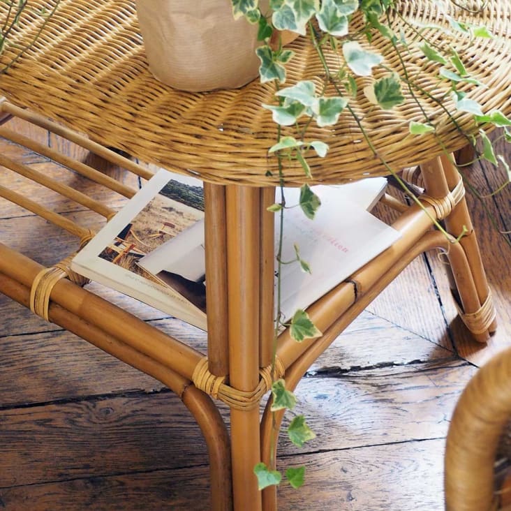 Ovaler Couchtisch aus natürlichem Rattan | Maisons du Monde