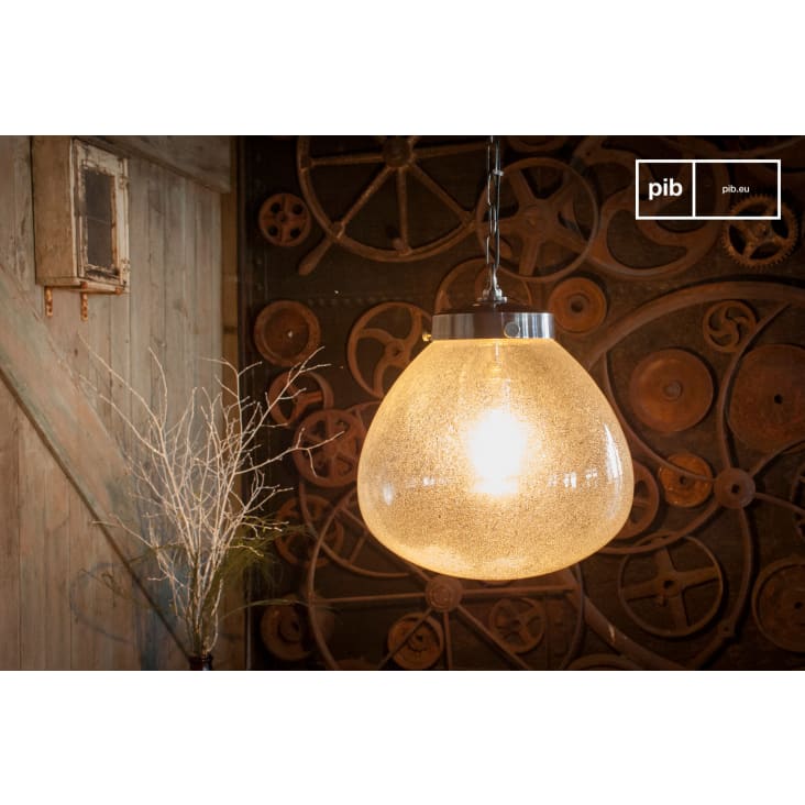 Suspension en métal et verre soufflé transparent Bangor | Maisons du Monde
