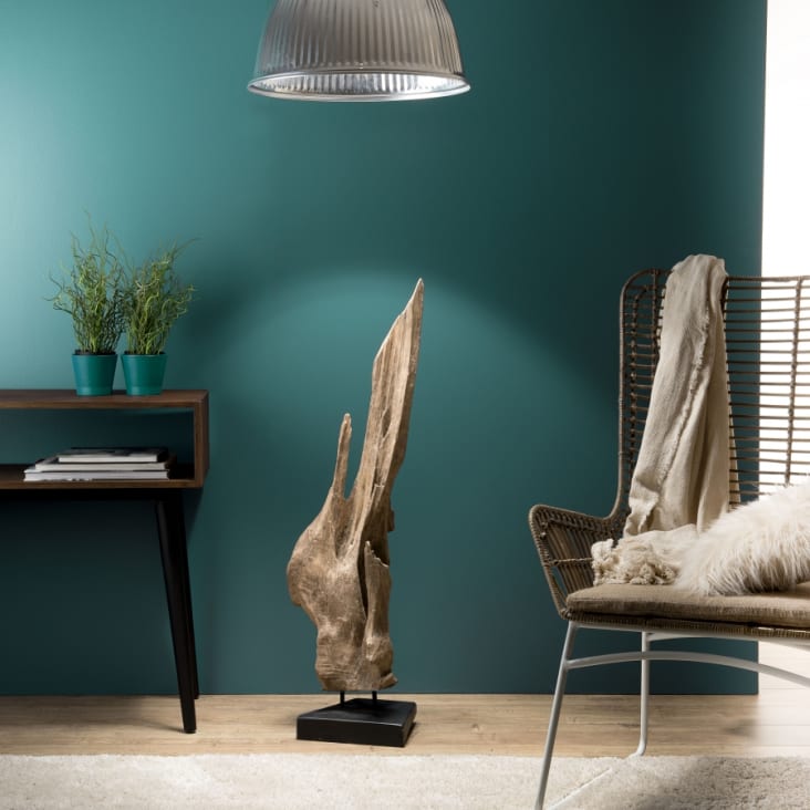 Objeto decorativo de madera teca natural 'm' alt. 106 Laly | Maisons du ...