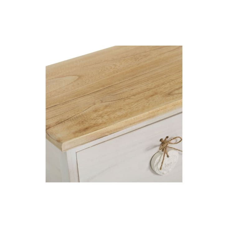 Cajonera beige de madera con 3 cajones de 58x40x29 cm BOIS | Maisons du ...
