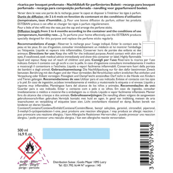 Recharge bouquet 500ml Rêve blanc | Maisons du Monde