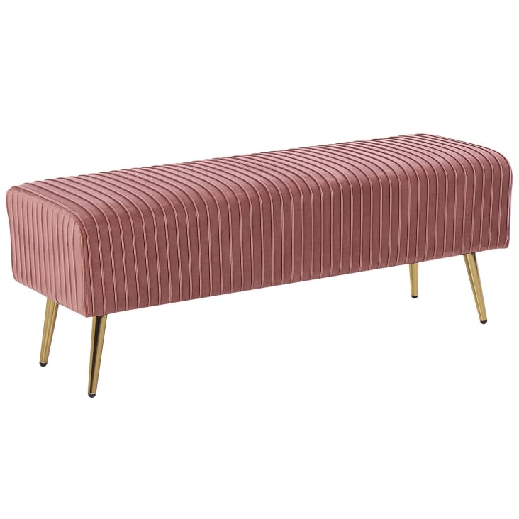 Banc Rose Velours Paterson | Maisons du Monde
