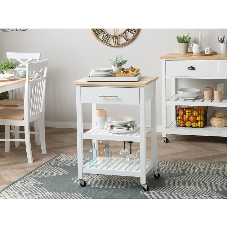 Carrello portavivande Legno Bianco Hiuma | Maisons du Monde