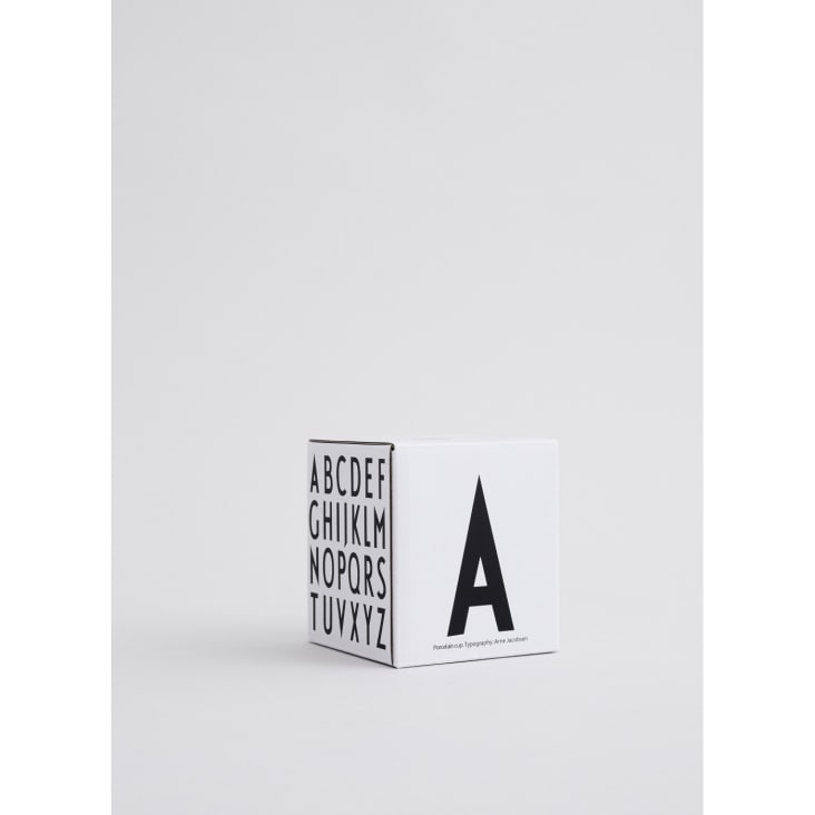 Tasse Blanche Design Letters Porcelaine Blanc Maisons Du Monde