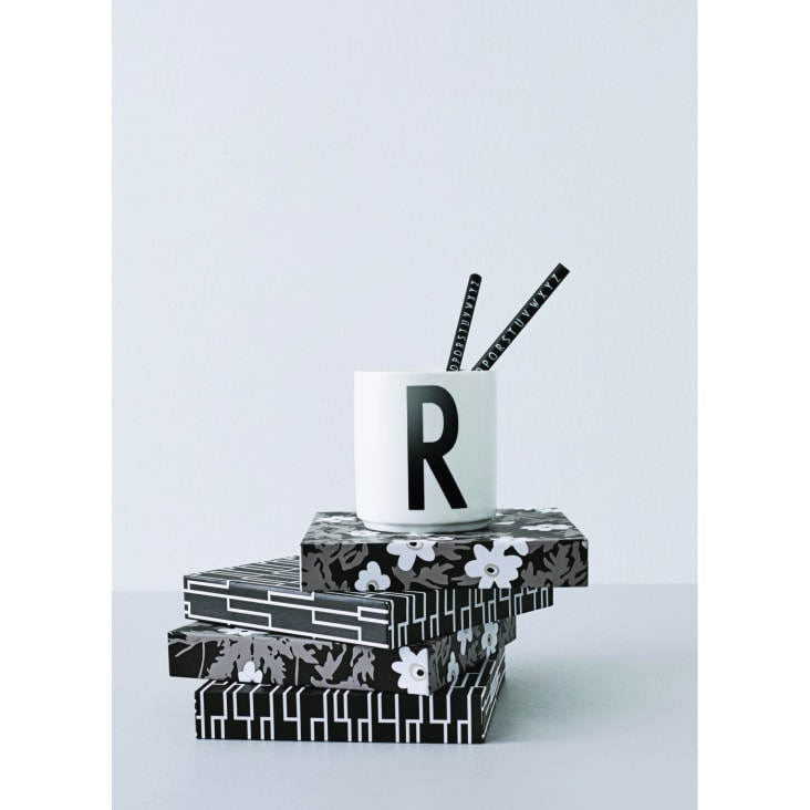 Tasse Blanche Design Letters Porcelaine Blanc Maisons Du Monde