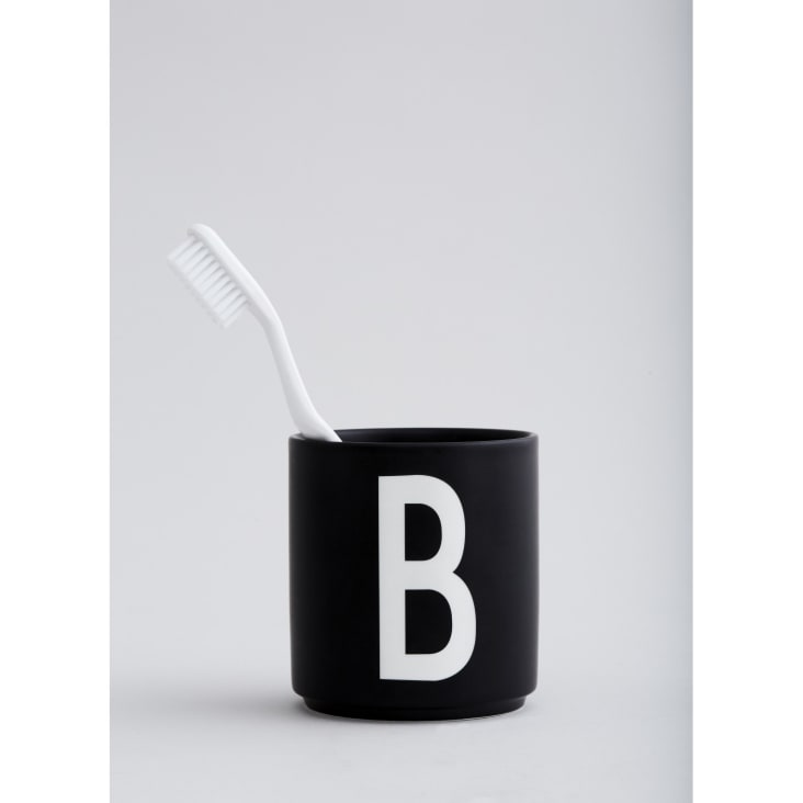 Tasse Blanche Design Letters Porcelaine Blanc Maisons Du Monde