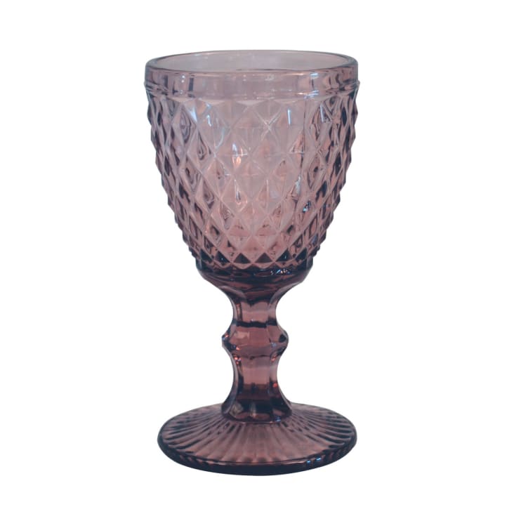 Copa de vino 20 cl (x6) vidrio prensado morado Diamond | Maisons du Monde