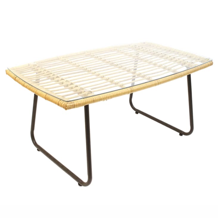 Table basse rectangulaire plateau verre Kediri | Maisons du Monde