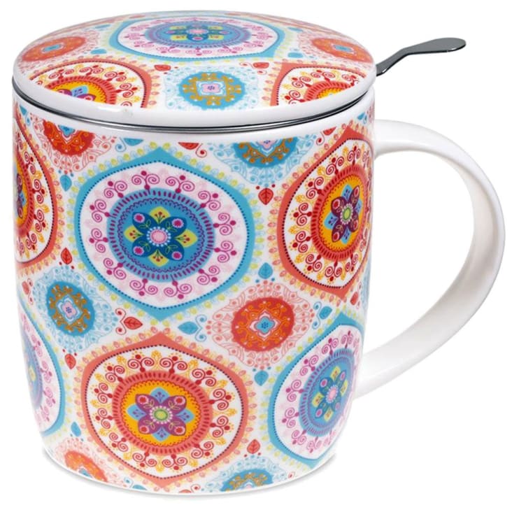 Mug mandala en porcelaine avec infuseur MANDALA | Maisons du Monde