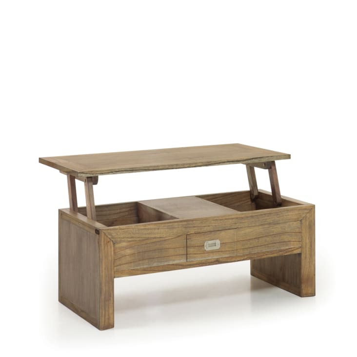Table basse relevable en bois marron L 110 cm Merapi | Maisons du Monde