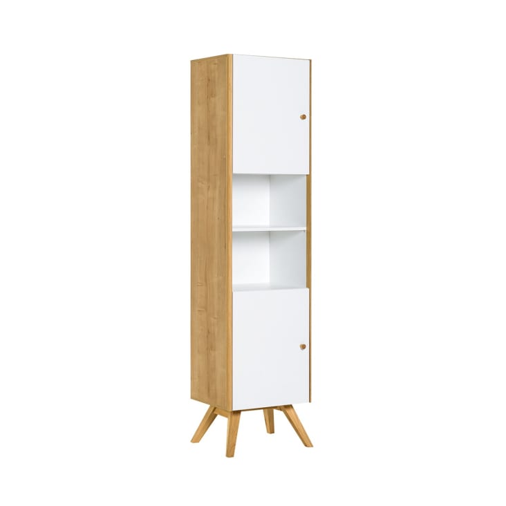 Libreria a 2 ante con mensola centrale A 207,5 cm - Bianca Nature ...