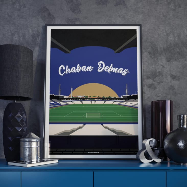 Affiche Stade Foot - Stade Chaban Delmas Bordeaux - 40 x 60 cm BORDEAUX | Maisons du Monde