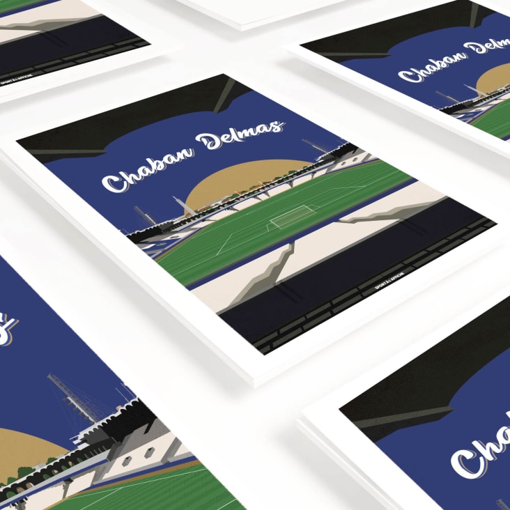 Affiche Stade Foot - Stade Chaban Delmas Bordeaux - 40 x 60 cm BORDEAUX | Maisons du Monde