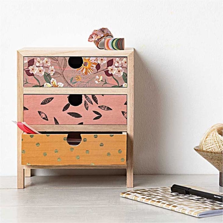 Paper patch diseño floral rosa 30 x 42 cm PATCH | Maisons du Monde