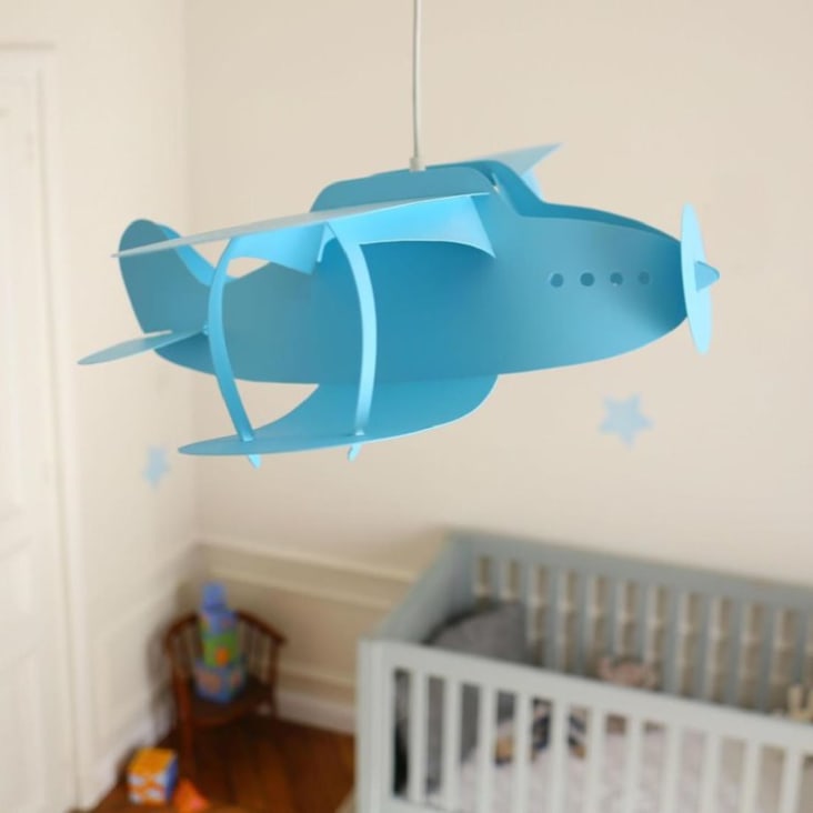Lámpara de techo infantil Avión Turquesa 50 cm | Maisons du Monde