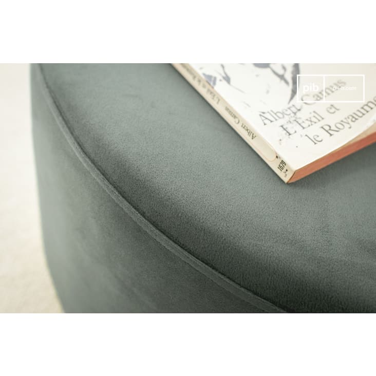 Großer Sitzpuff aus Messing und Metall, grün Dallas | Maisons du Monde