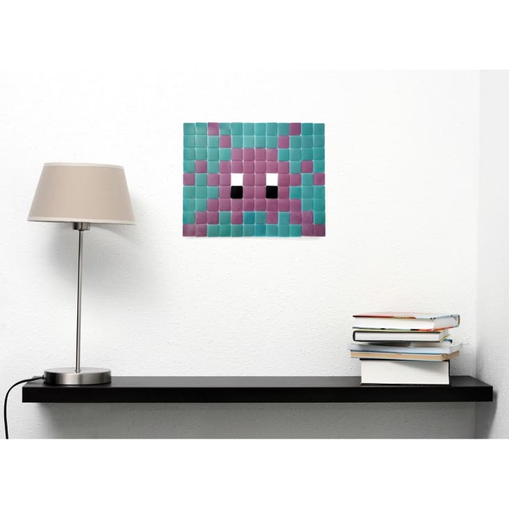 Mosaïque invaders en verre prune INDOOR INVADERS | Maisons du Monde