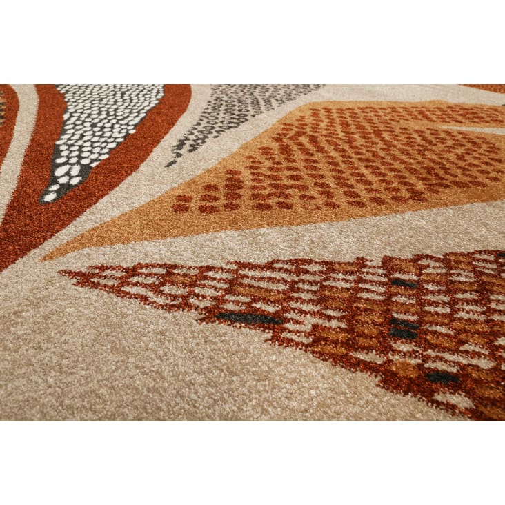 Kurzflor Teppich braun mit floralem Design, jedes Zimmer 160x225 Hazel ...