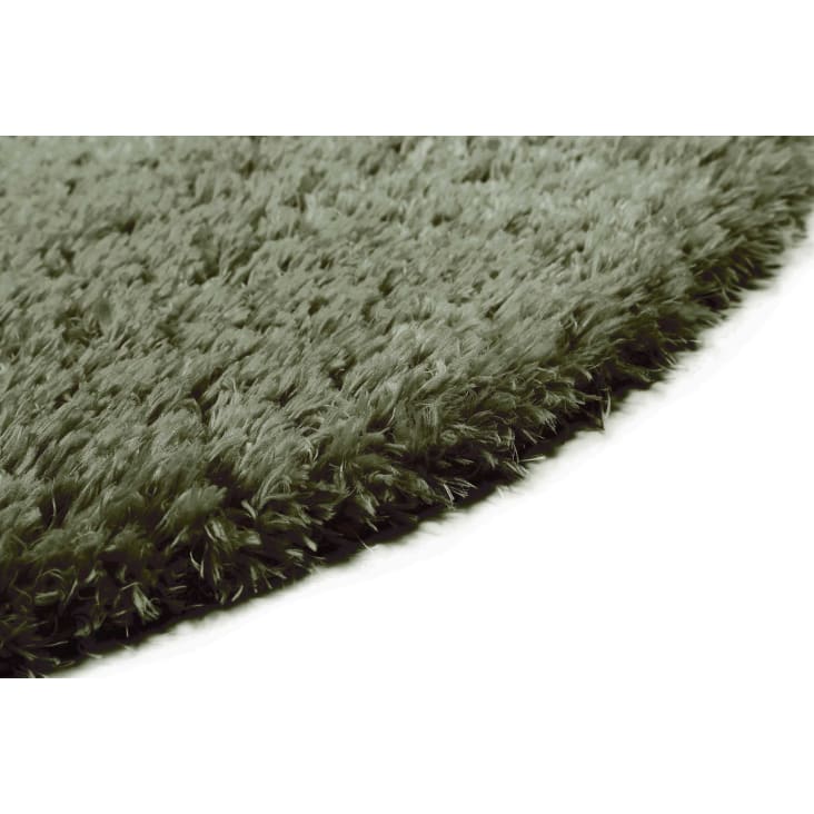 Tappeto tondo verde kaki/ oliva 100% materiale riciclato 80 D Yogi ...