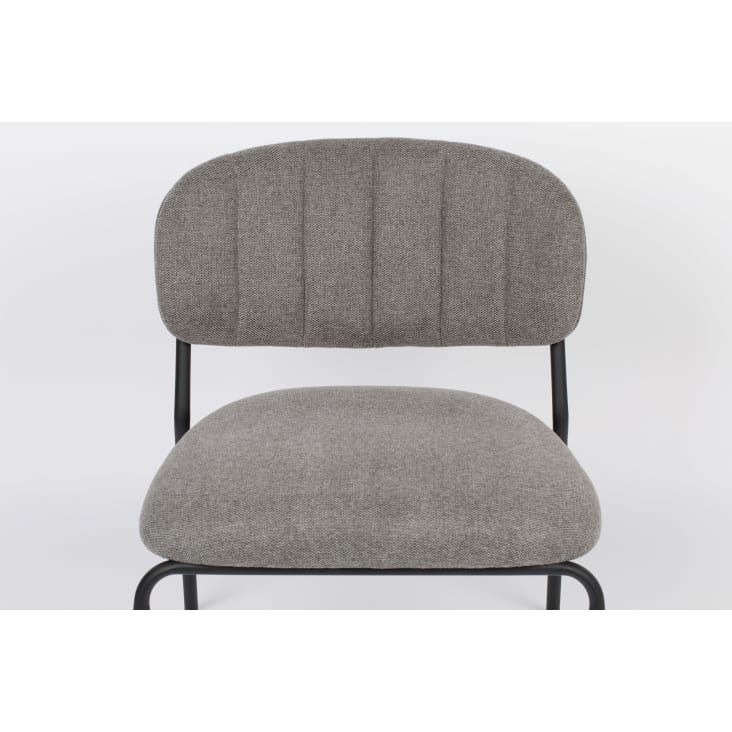 Sedia profonda in tessuto grigio JOLIEN | Maisons du Monde