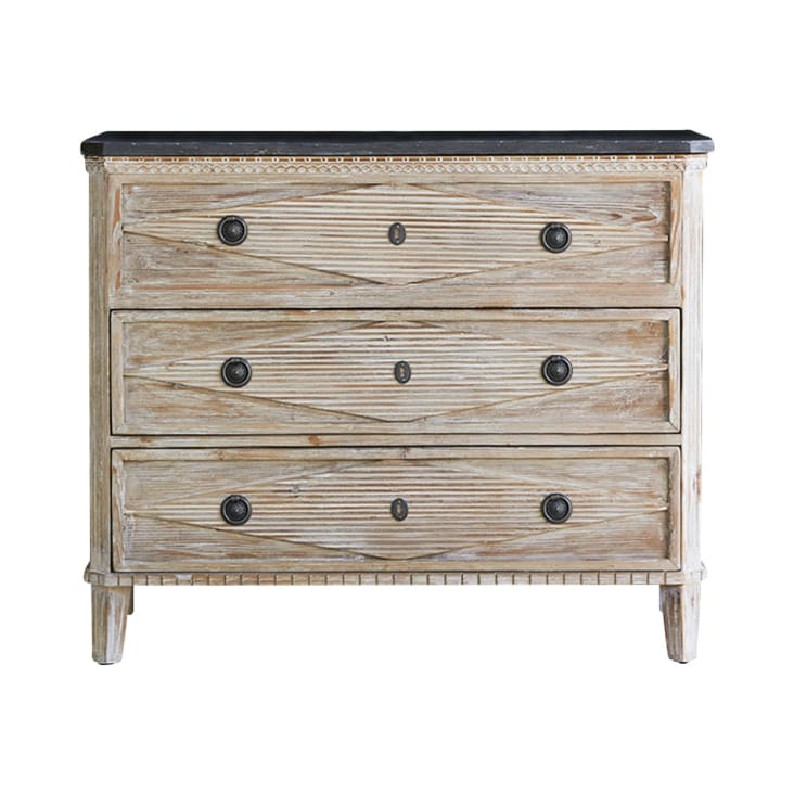 Mueble de baño de pino y piedra de 100 cm Emily | Maisons du Monde