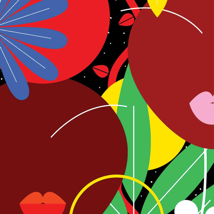 Stampa bacio alla francese Stampa su tela 30x45cm | Maisons du Monde