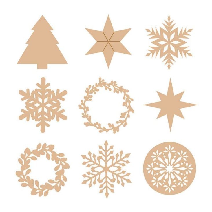 27 mini decorazioni in legno - Buon Natale CHRISTMAS | Maisons du Monde