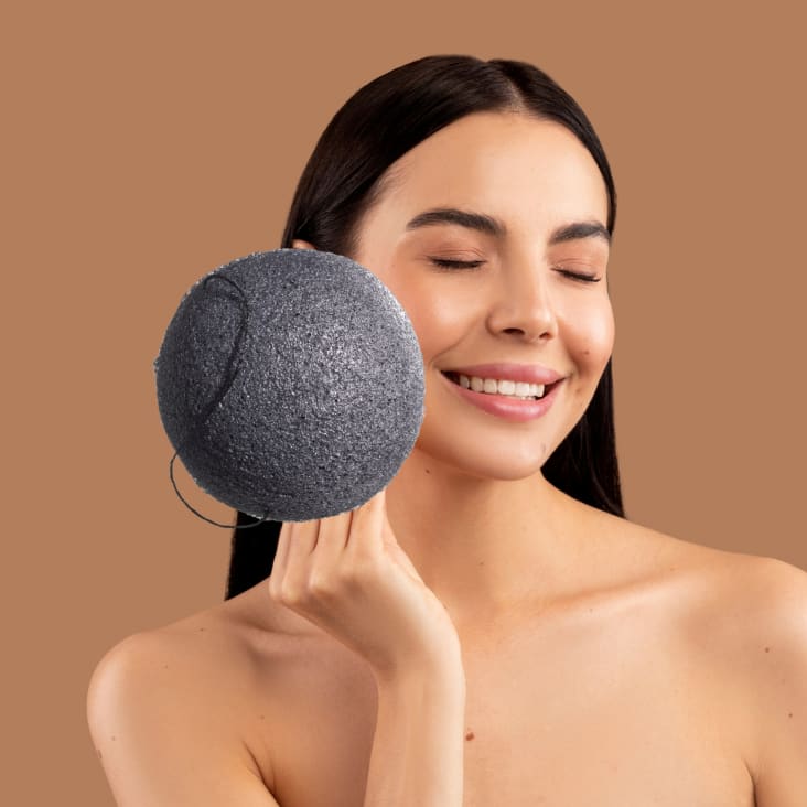 Spugna Konjac naturale al 100% arricchita con carbone di bambù Beaute ...