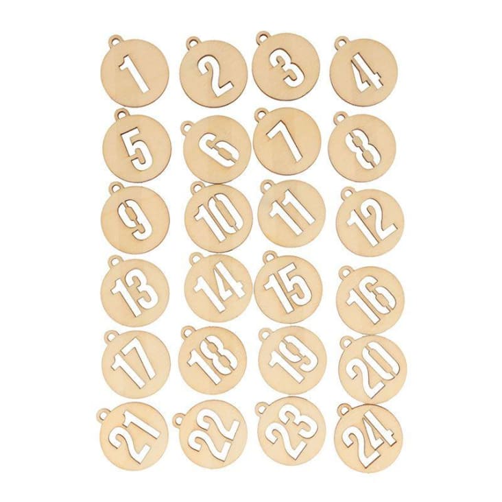 Números redondos para calendario del adviento BOIS | Maisons du Monde