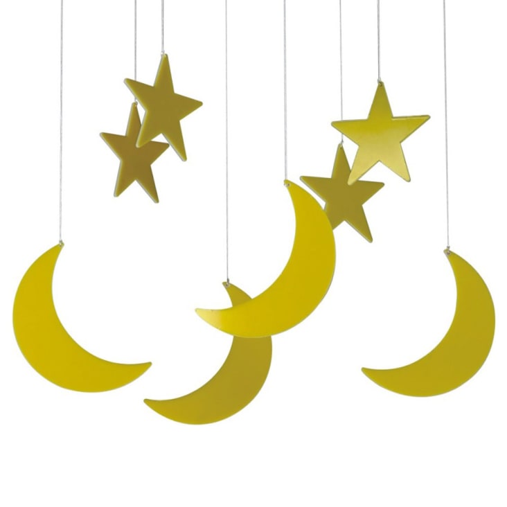 Suspension jaune en forme d'étoiles et de lunes ESTRELLAS Y LUNAS ...