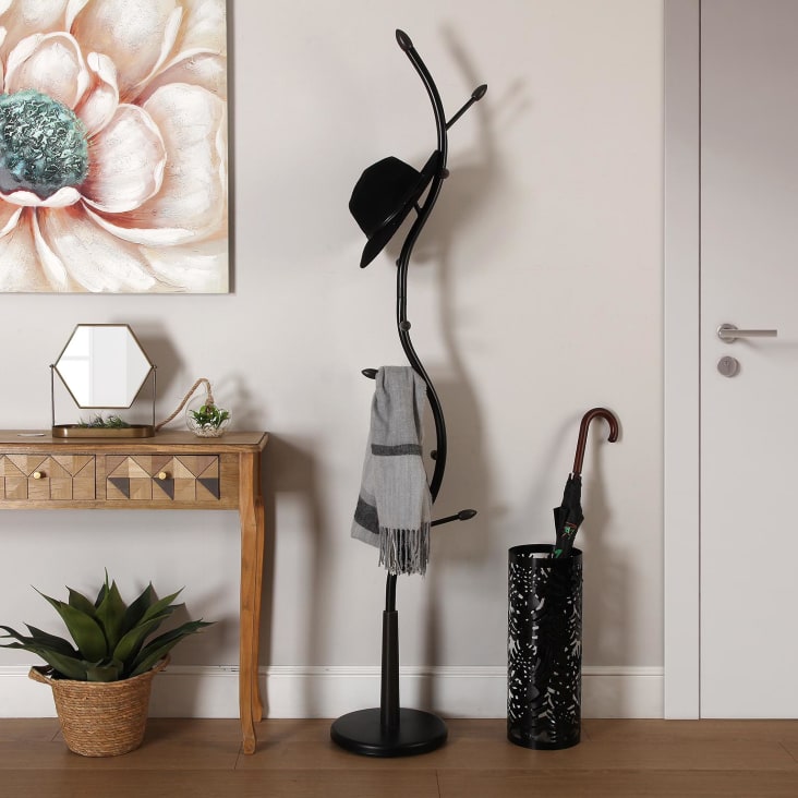 Appendiabiti da terra per ingresso o corridoio in metallo nero Swindon ...