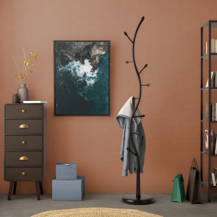 Appendiabiti da terra per ingresso o corridoio in metallo nero Swindon ...