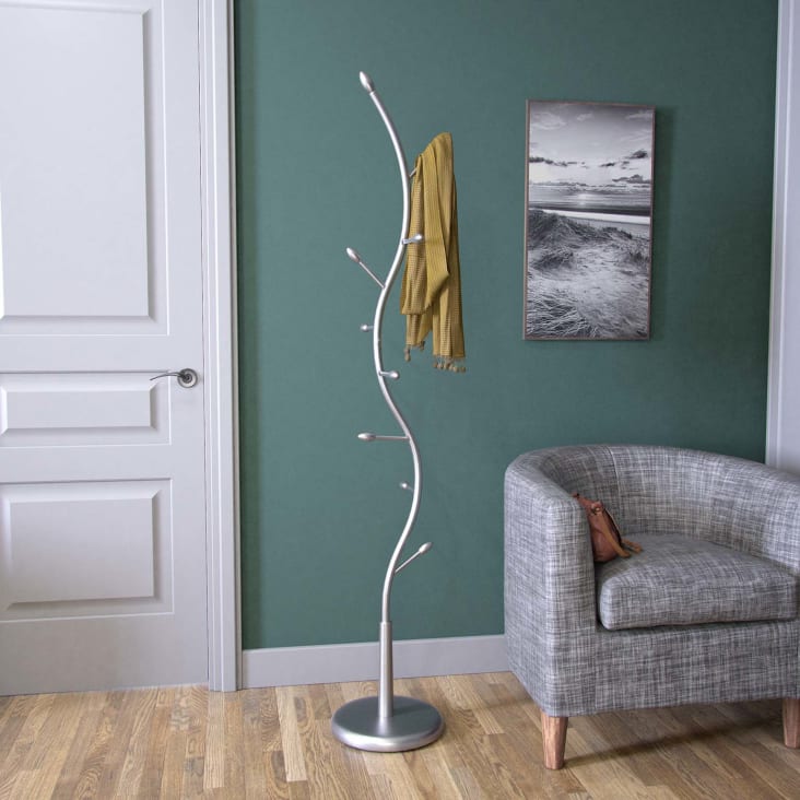 Appendiabiti da terra per ingresso o corridoio in metallo grigio ...