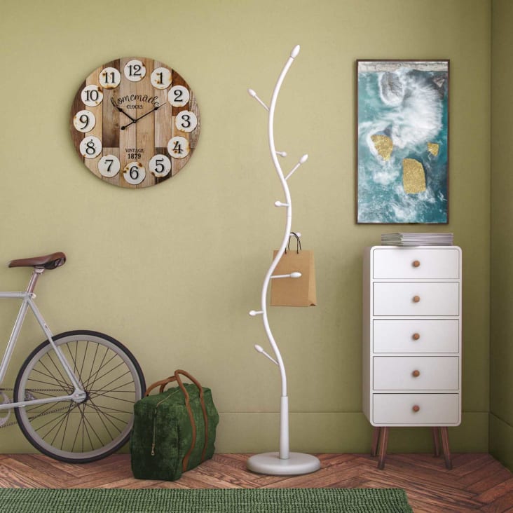 Appendiabiti da terra per ingresso o corridoio in metallo bianco ...