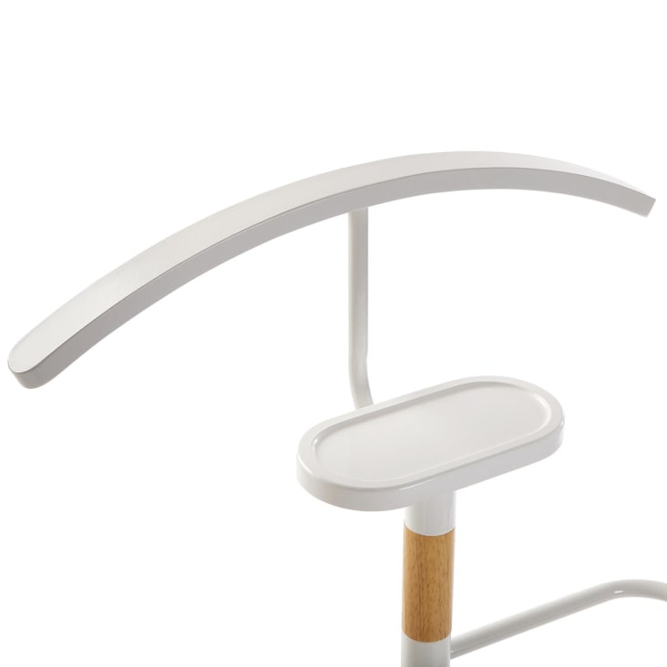 Servo muto moderno in metallo e bambù bianco Holstebro | Maisons du Monde