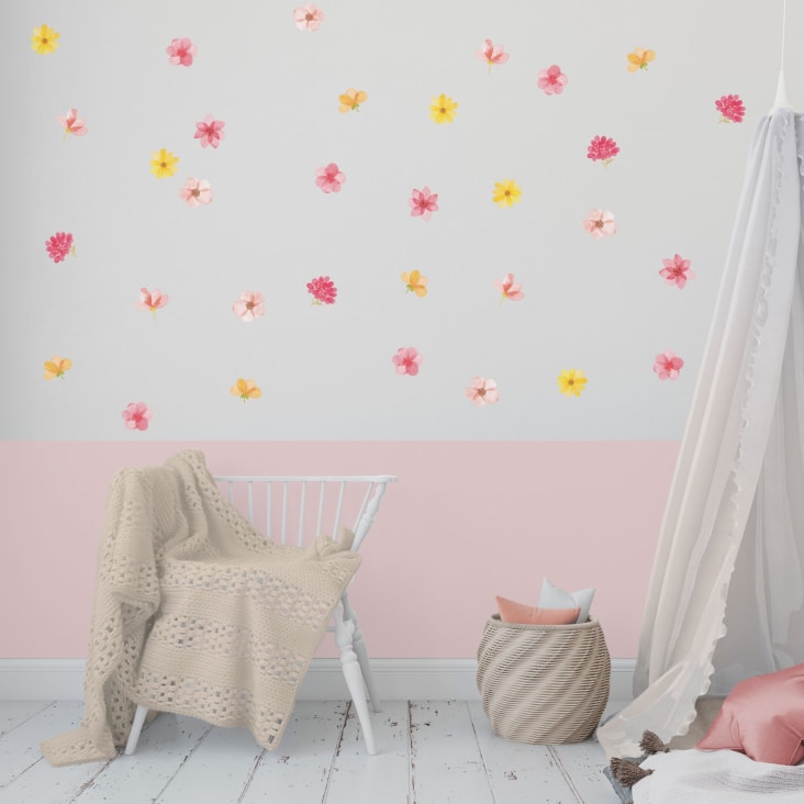 Stickers décoratifs mat Fleurs printanières rose | Maisons du Monde