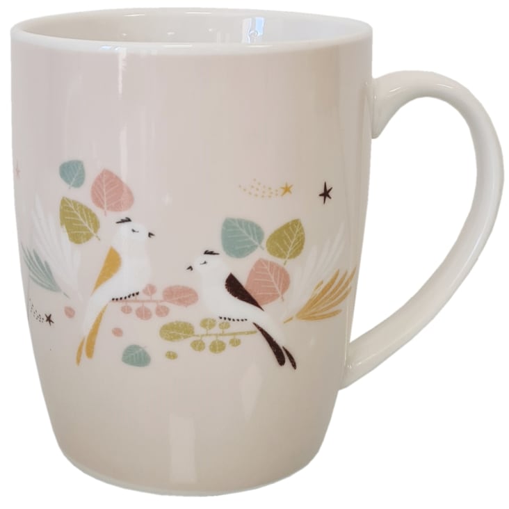 Tasse poétique oiseaux porcelaine 340ml BUG ART | Maisons du Monde