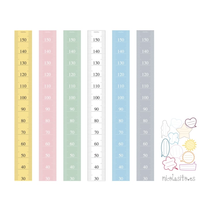 Medidor de estatura cinta métrica blanco | Maisons du Monde