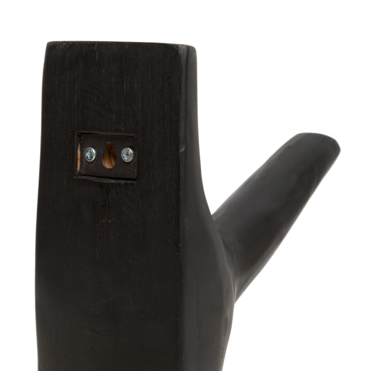 Kleiderhaken aus schwarzem Teakholz HOOK | Maisons du Monde